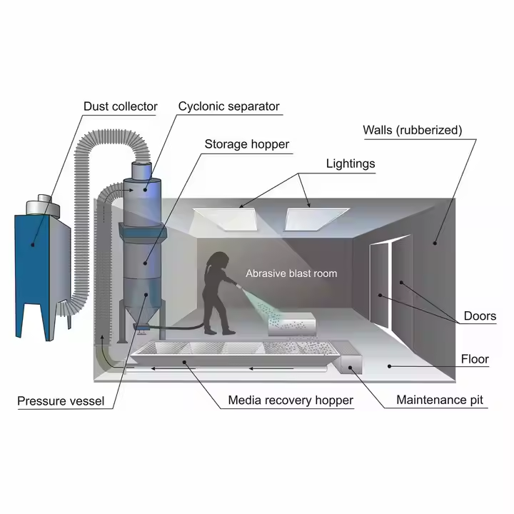 Sand Blasting Booth Industrial Portable Sandblast Room Customizable ...