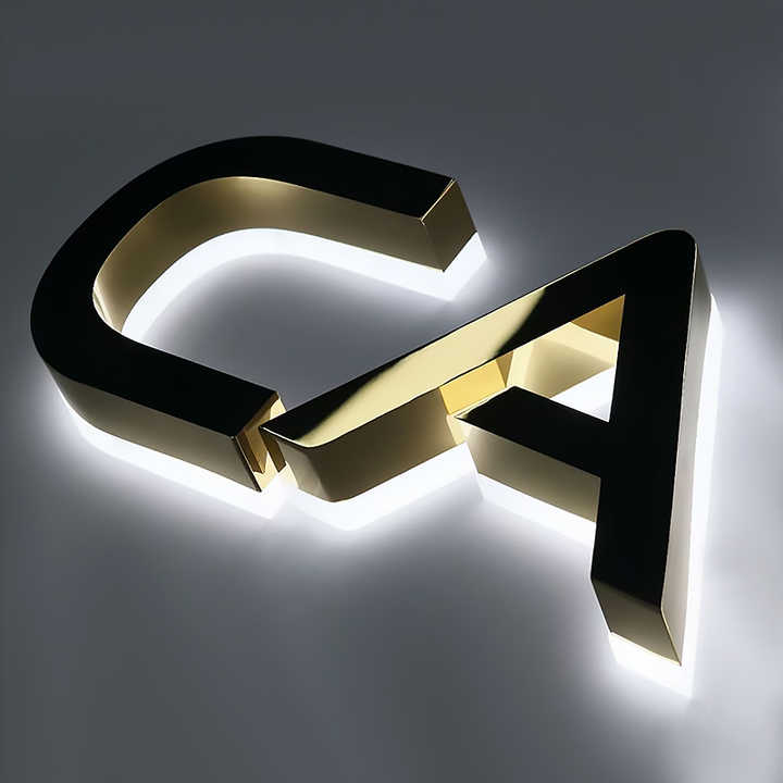 Stainless Steel Lit Letter Signs - Durable & Customizable