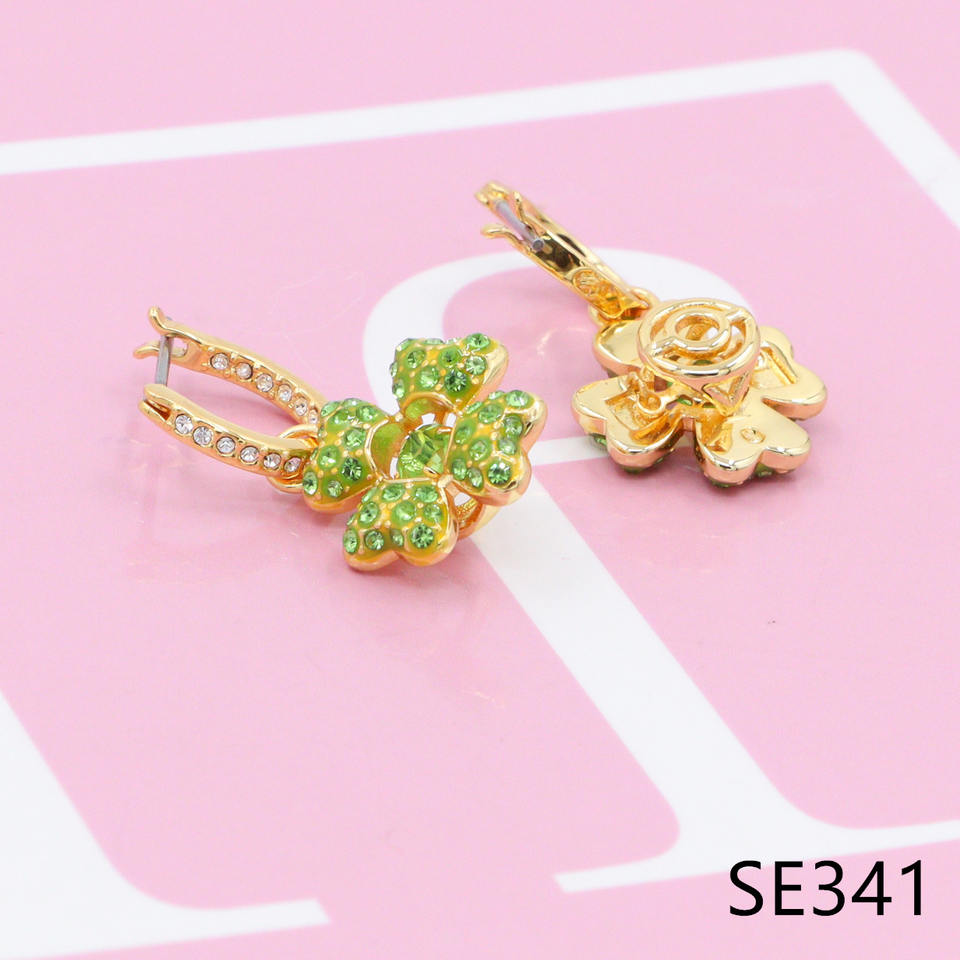 SFB2-S Rose Gold Color Rectangular Stud Huggie Earrings Sparkling ...