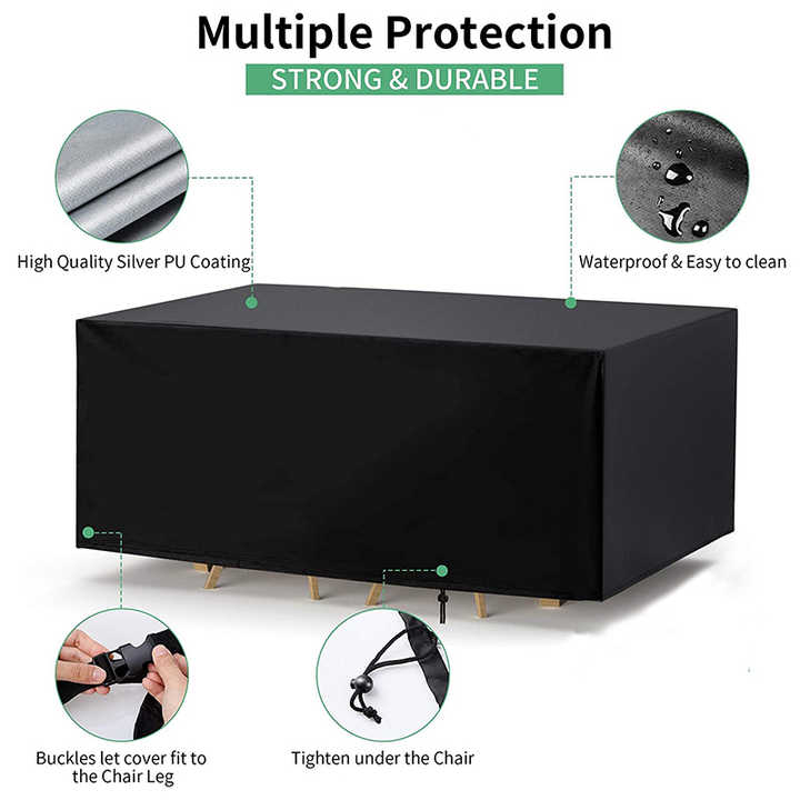 Garden Furniture Cover 420D Oxford Cloth Outdoor Garden Waterproof Cover Garden Table and Chair ...