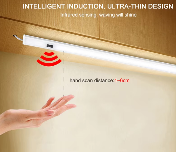 Built-in Hand Sweep Sensor Smart Light Induction Under Cabinet Led ...