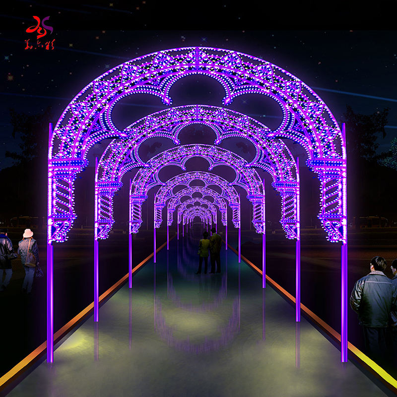 Giant LED Christmas Entrance Arch - Dazzling 3D Motif Light