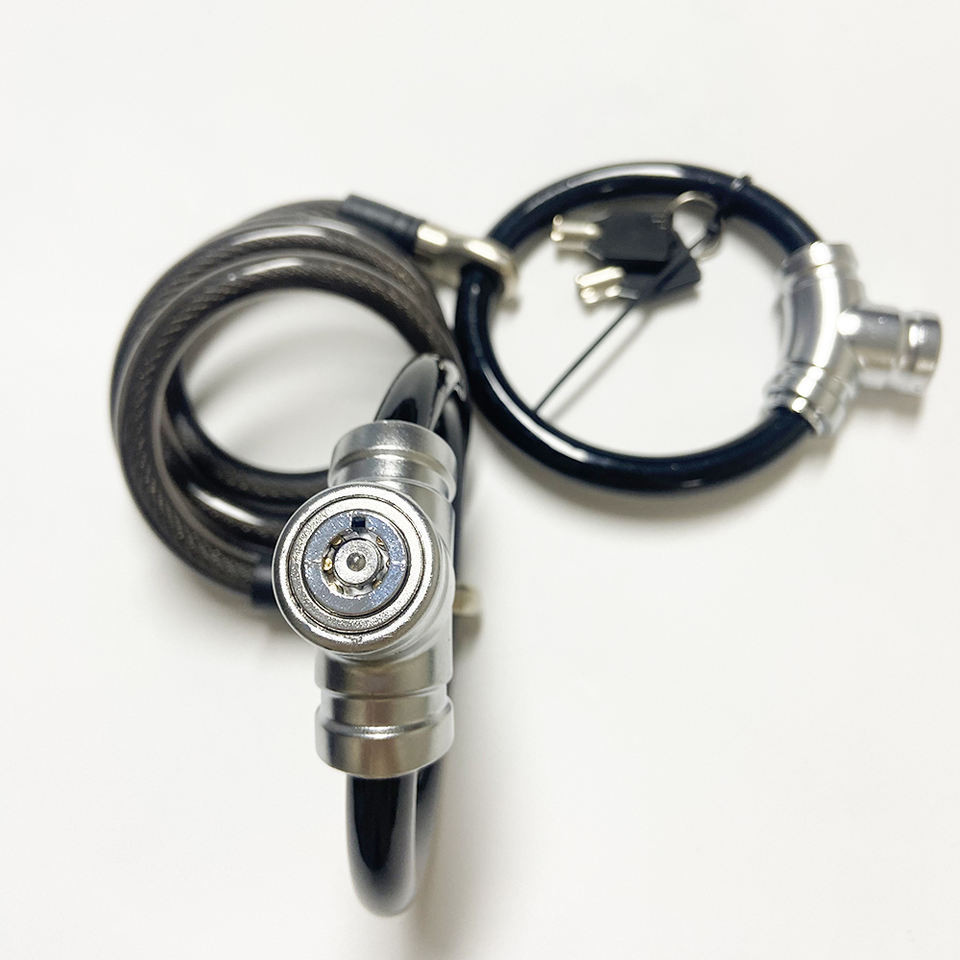 Anti-theft E-scooter Handcuff Double Lock Head Cable Lock with Holder ...
