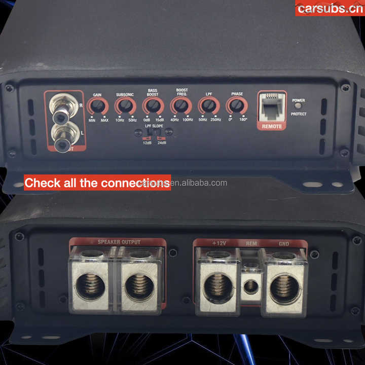 OEM Korea Board RMS 4000W Car SPL Subwoofer Amplifier Dynamic 0.5 Ohm Half Bridge Strong Bass ...