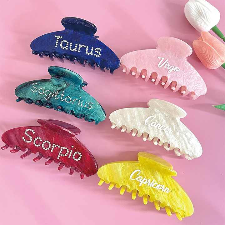 Qianjin Custom Acrylic PVC Acetate Hair Clips & Accessories
