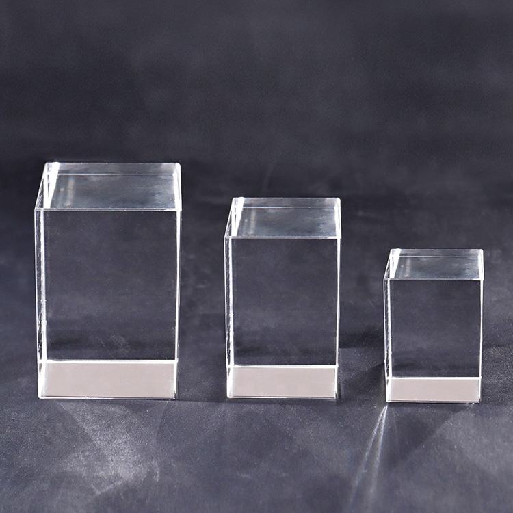 MH-ZZ069 Personalized Engraving Crystal Glass Cube 3D Laser or 2D Laser ...