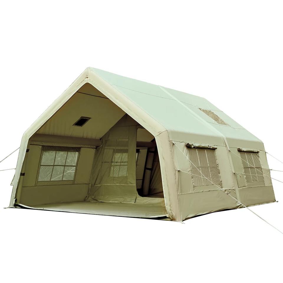 17.28sqm TC Cotton Fabric Partition Waterproof 8-10 Person Air Beam ...