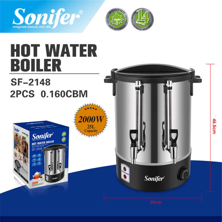 Sonifer SF-2148 25L Commercial Hot Water Boiler 2000W SUS304 Stainless ...