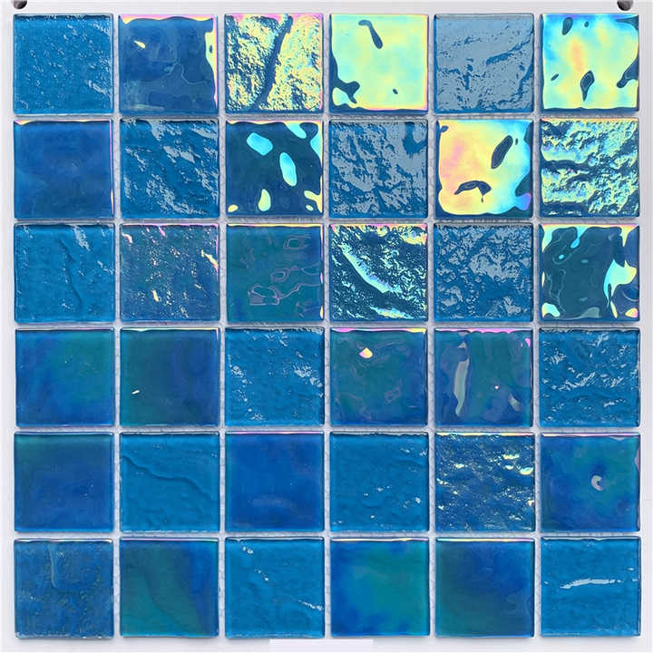 Blue Color Iridescent Swimming Pool Mosaic Tiles by Ralart