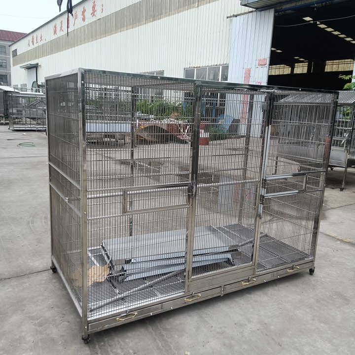 Stainless Steel Large Parrot Bird Cage with Sliding Door - OEM Welcome