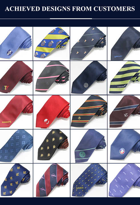 Factory Custom Men's Tie 100% Polyester Floral Pattern Business Style ...