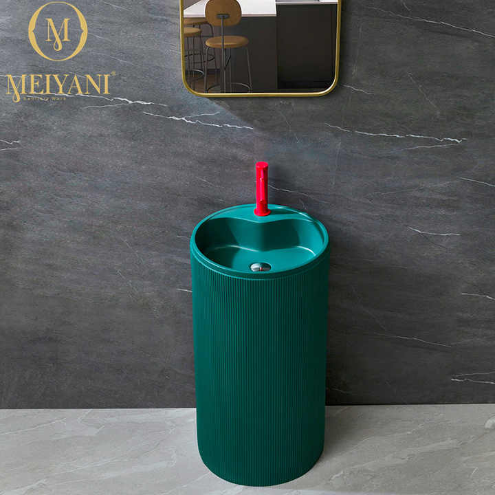 Factory Customized Color Solid Surface Hand Wash Free Standing Basin ...