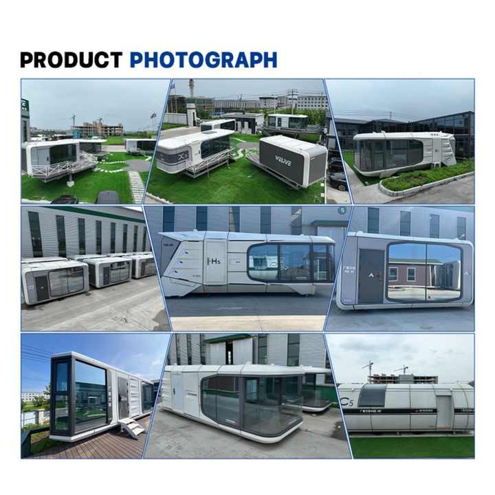 Prefabricated Outdoor Villa Mobile Modular Capsule House Commercial ...