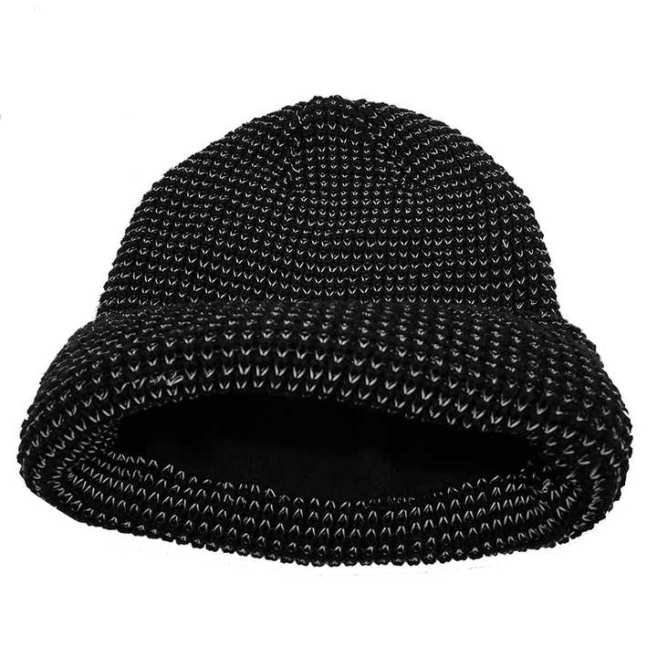 High Visibility Reflective Knit Beanie Custom Winter Hats for Night ...