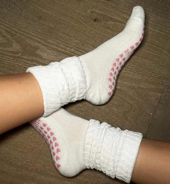 Grip Socks Pilates Slouchy Grip Heart Grippy Socks Custom Pilates Socks ...