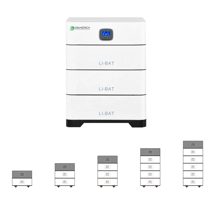 Stackable Lithium Ion Rechargeable Batteries Home Energy Storage Solar ...