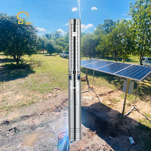 BR SOLAR 220V 2.2KW Submersible Solar Water Pump System 3HP Deep Well ...