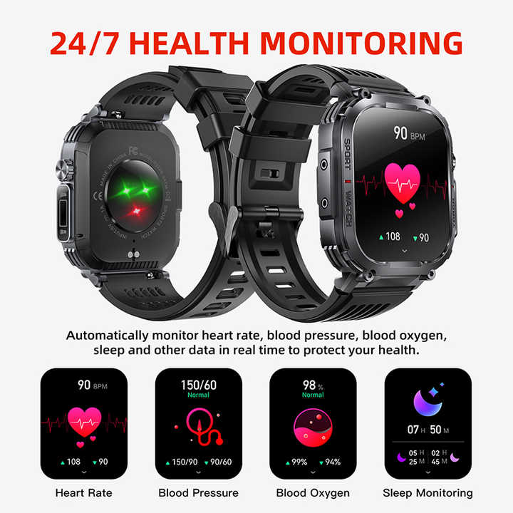 2025 S320B Smart Watch with Flashlight 2.02'' Outdoor Sport Fitness ...