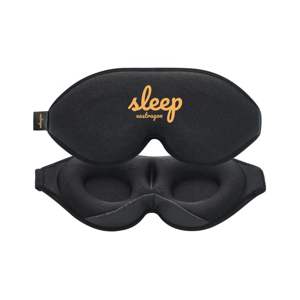 Custom Logo Sleeping 3D Eye Mask - Best Black Grey Blindfold