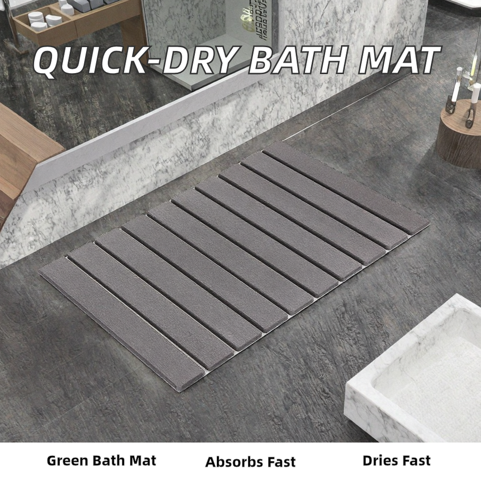 Eco-friendly Diatomite Bath Mat - Super Absorbent & Quick Drying