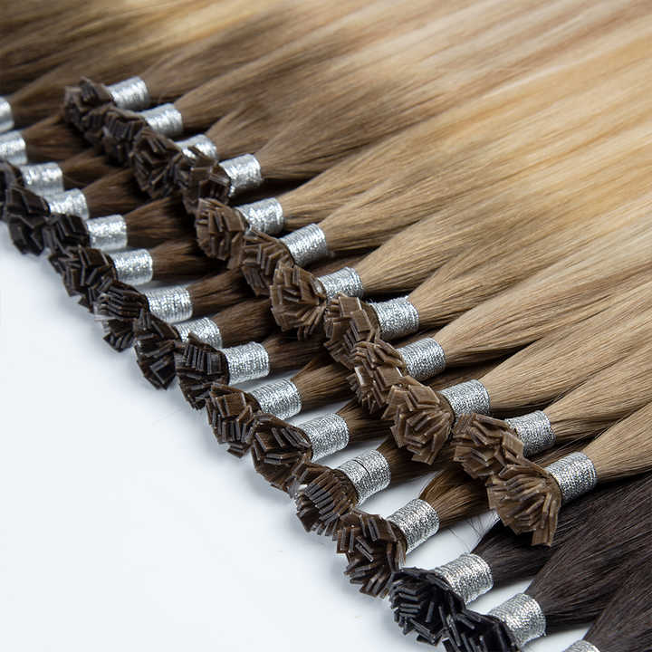 Wholesale 12A Grade Double Drawn Italian Keratin Flat Tip Virgin Human ...