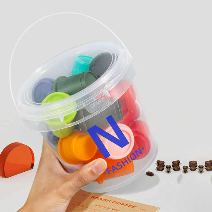 Oasis Clear Plastic Gallon Round Reusable Ice Cream Containers with ...