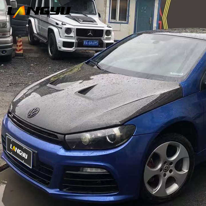 Car Accessories Car Pats VW Scirocco RR Style Carbon FIber Engine Hood Car Bonnet for Volkswagen