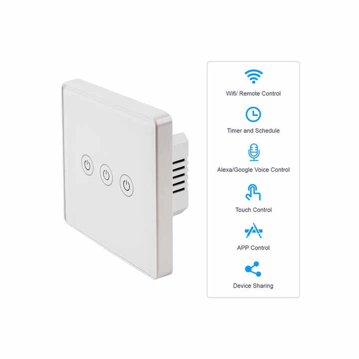 Tuya SmartLife EU 1Gang Touch Screen Smart Switch Wifi Remote Control ...