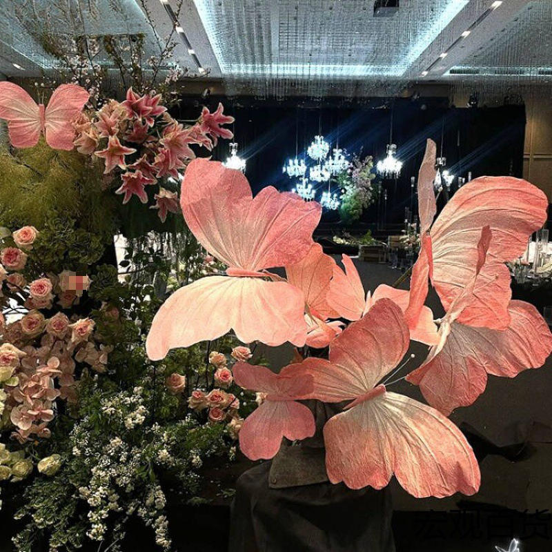 New Design Giant Paper Butterfly Arch for Wedding Decor