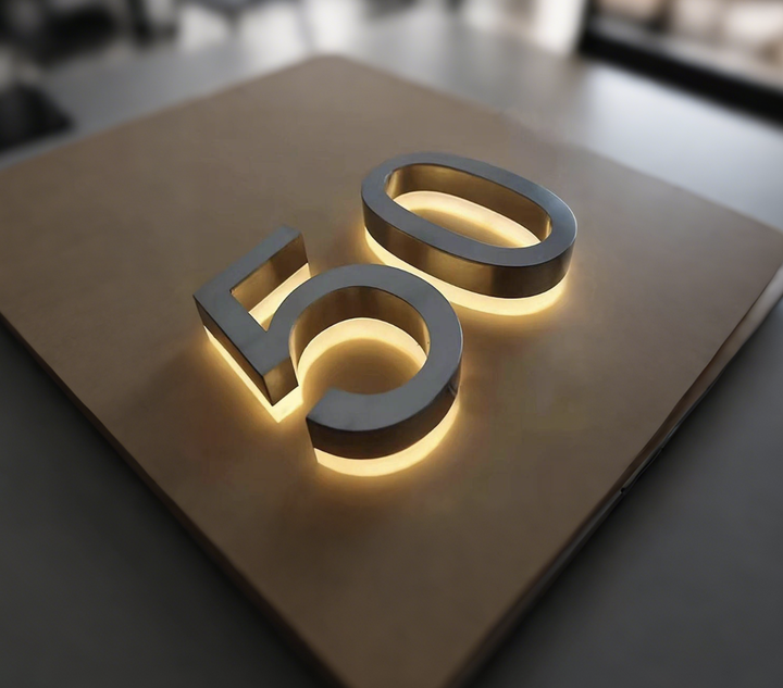 3D Backlight Acrylic Letter Architecture Electronic Signage Office ...