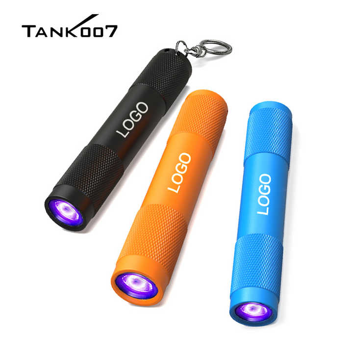 TANK007 UV701A Custom LOGO Uv Flashlight Keychain Aluminum Blacklight ...