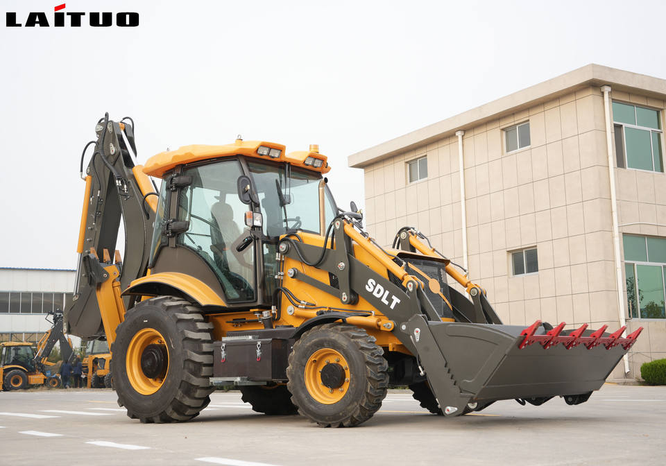 LaiTuo Retroexcavadora Towable 4WD Diesel Backhoe Loader Earth-Moving ...