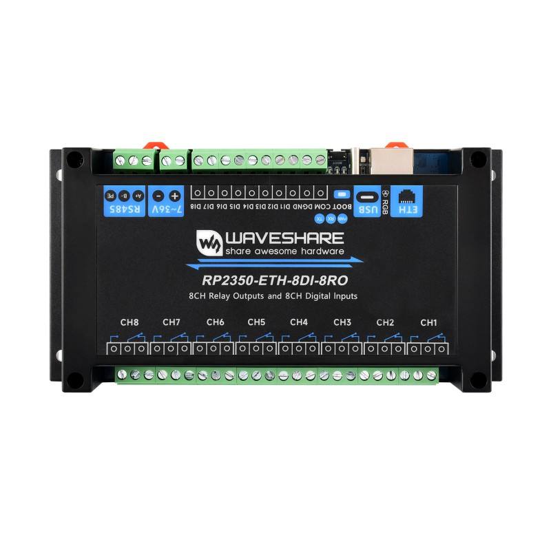 Industrial 8-Channel RP2350 Relay Module, Based on RP2350 Dual-core ...