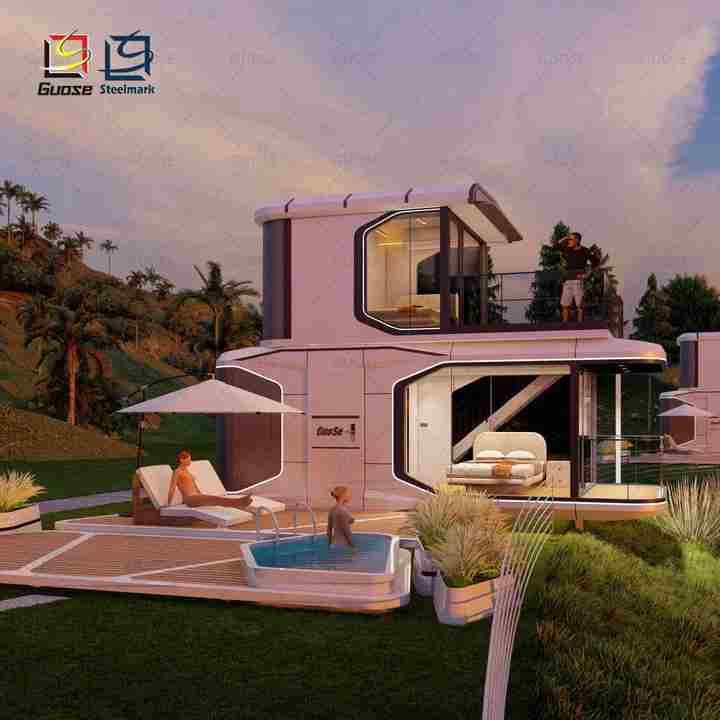 Modular Capsule House for Living House Cabin Steel Structure House ...