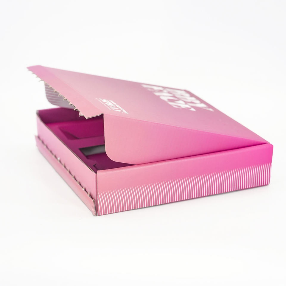 Pink Tear Strip Mailer Box Easy-Open Corrugated Packaging for E ...