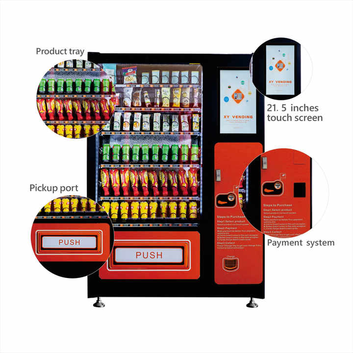 Smart Automatic Vending Machine for Food and Drinks Touch Screen Coin ...