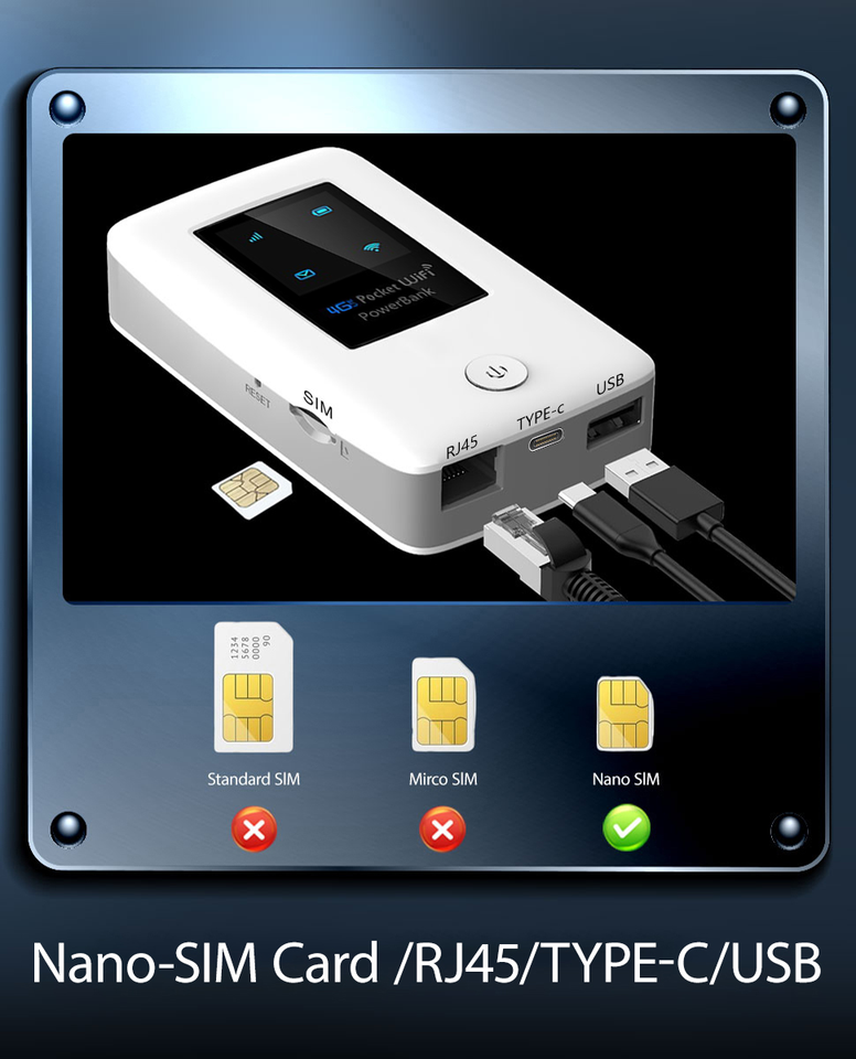 Karbor 6000mAh 4G LTE WiFi 6 Portable Router 300Mbps Hotspot SIM Slot ...