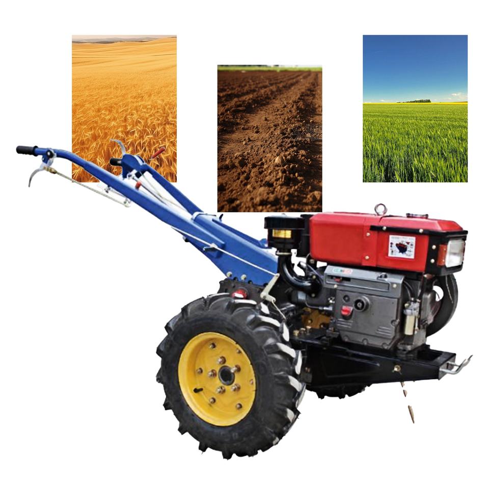 Walking Tractor Mini Tiller Cultivator Power Mini Tractor with Engine ...