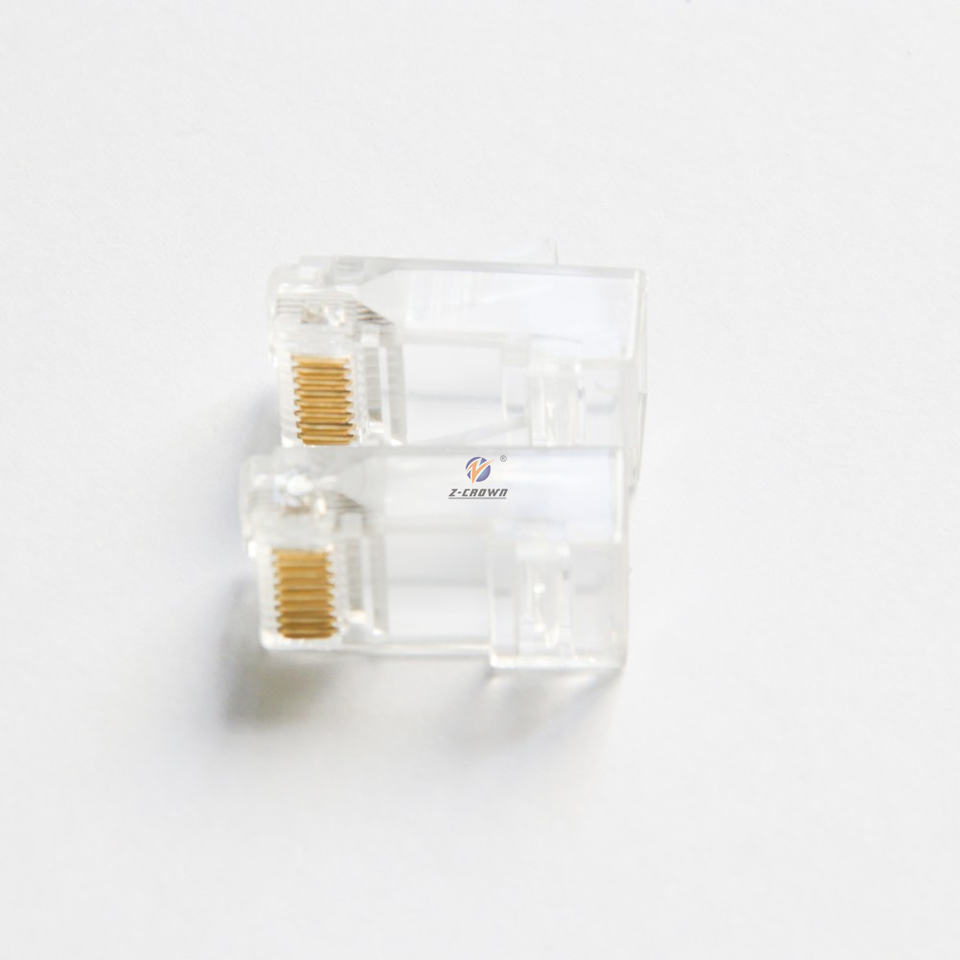 3 Prong Ethernet Cable gold lan connector connectors rj45 cat 6 ...