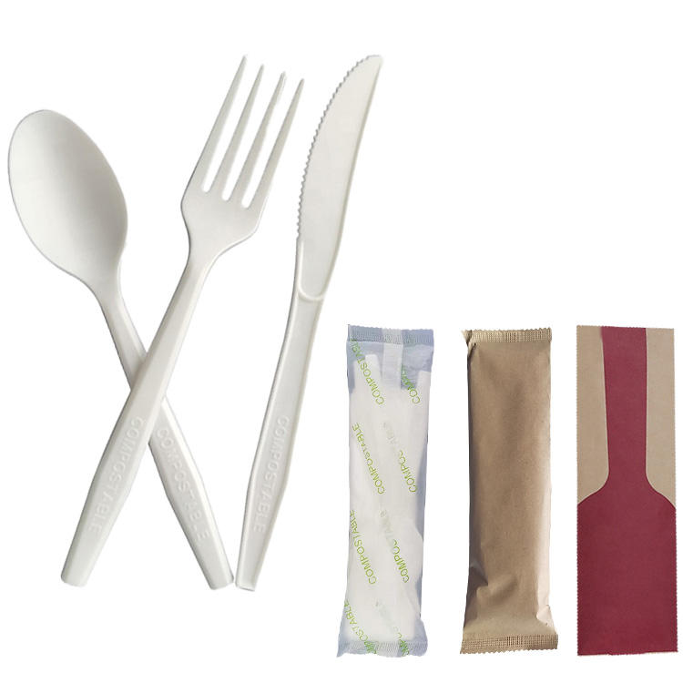 Food Grade CPLA Biodegradable Cutlery Set Compostable Utensils ...