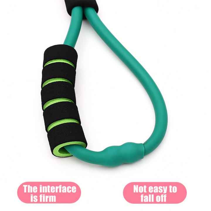 8-Shaped Resistance Latex Exercise Tube Chest Expander Training Set ...