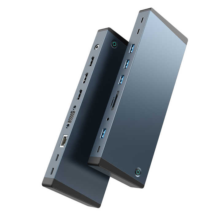 18 in 1 USB Type-C Card Reader HDTV SD TF Rj45 Thunderbolt Hub Docking ...