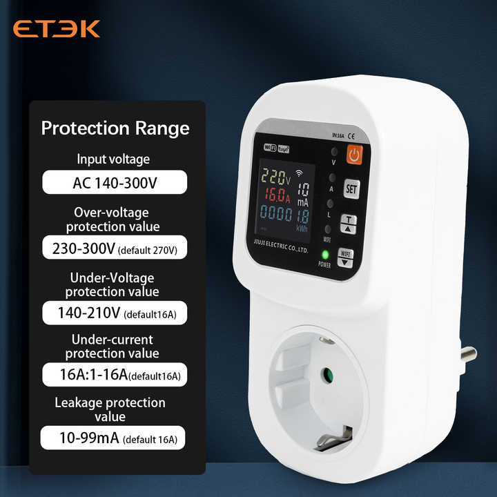 Automatic ETSVA Refrigerator Protector Plug Socket WIFI Control Adjustable Voltage Current ...