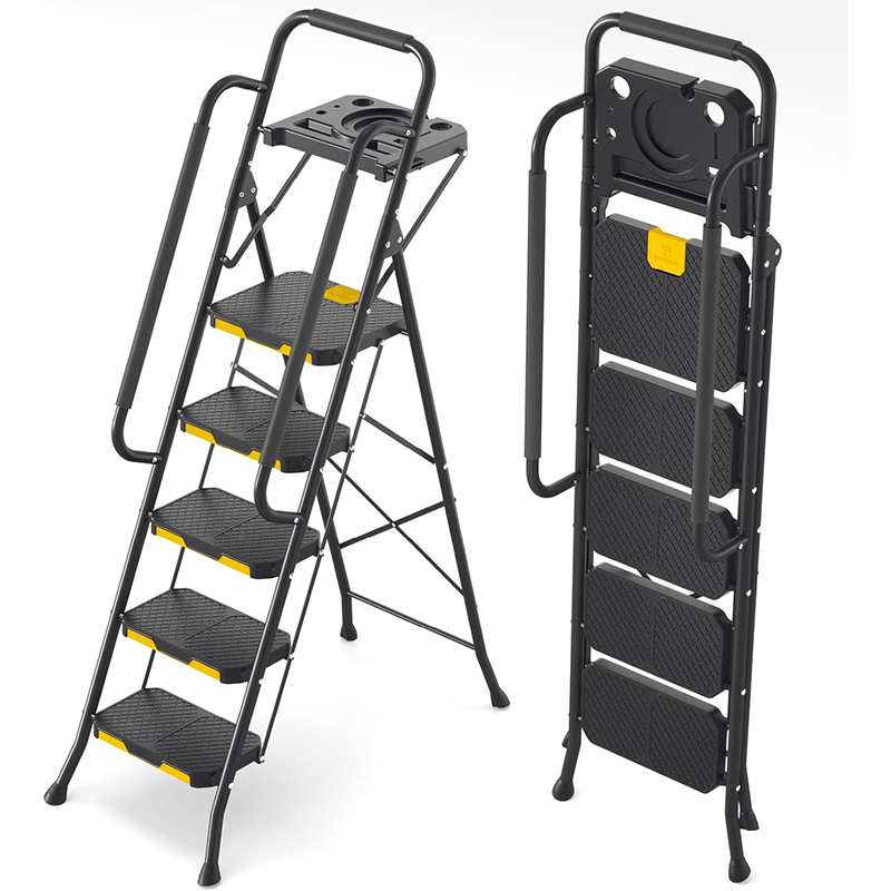 Purchase Portable and Freestanding 5 step ladder with handrail Alibaba