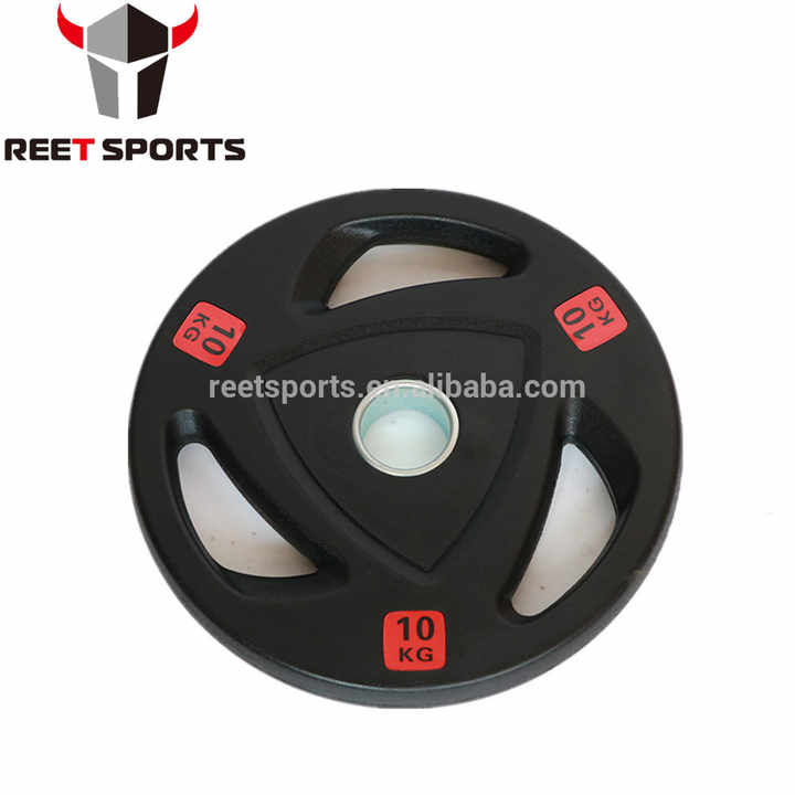 Fitness Weight Lifting Disc Plate Gym Rubber coated Weight Plates ...