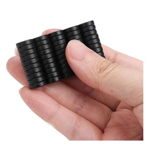 Custom Black Neodymium Magnets N35 N52 Round Magnet Exopy Coated Rare ...