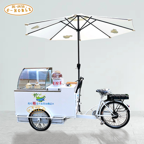 O-NOBLE Ice Cream Bike - 120L Refrigerator & Electric Tricycle
