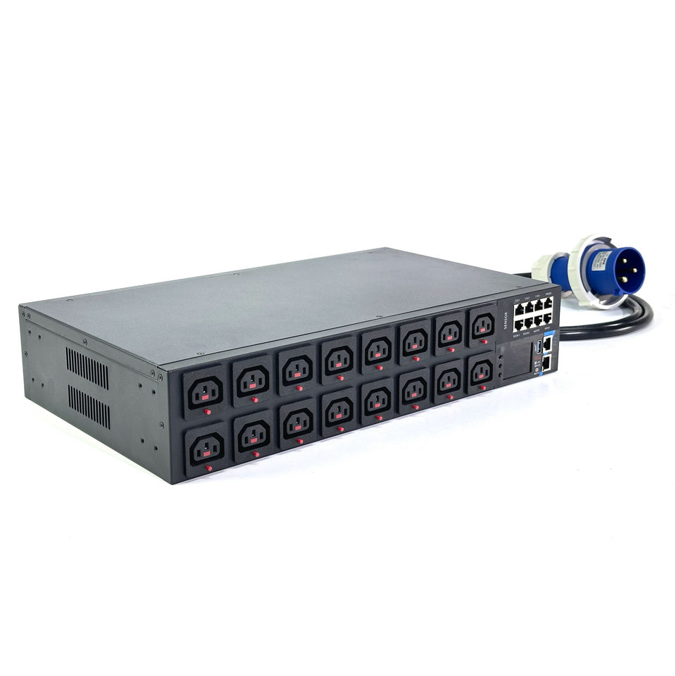 Rack Mount Monitored PDU 2U Rack PDU 16 C13 Locking Ports with IO ...