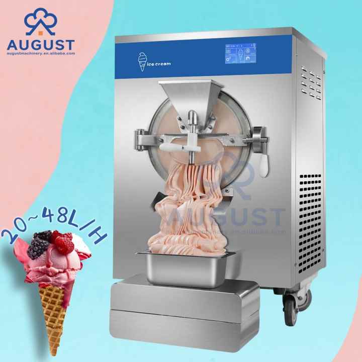 AUGUST 24L/H Acai Bowl Italian Ice Cream Maker Countertop Gelato Batch ...