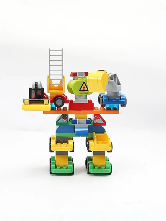 New Arrival 2024 Trend Kid Toy DIY 6 in 1 Robot Building Block Car Toy for Boy Gift Assembly ...